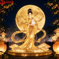 China Chang’E Moon Goddess Chinese Lantern Chinese New Year Lantern Sculpture for sale