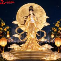 China Chang’E Moon Goddess Chinese Lantern Chinese New Year Lantern Sculpture for sale