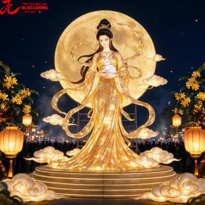 China Chang’E Moon Goddess Chinese Lantern Chinese New Year Lantern Sculpture for sale