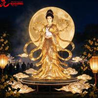 China Chang’E Moon Goddess Chinese Lantern Chinese New Year Lantern Sculpture for sale