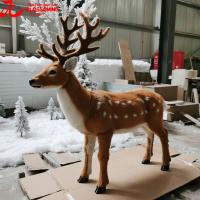 China Custom Realistic Animatronic Reindeer For Holiday Theme Park Displays for sale