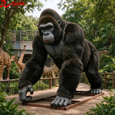 China Large Realistic Animatronic Gorilla Model Lifelike CE LVD Approval for sale