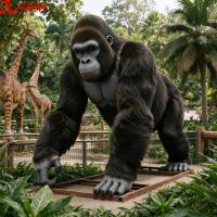 China Large Realistic Animatronic Gorilla Model Lifelike CE LVD Approval for sale