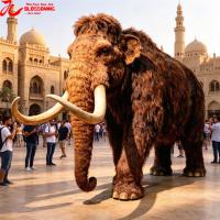 China Lifelike Animatronic Mammoth Model Customization Outdoor Zoo Display for sale