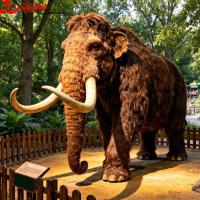 China Lifelike Animatronic Mammoth Model Customization Outdoor Zoo Display for sale
