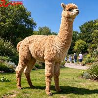 China Alpaca Animatronic Animals Lifelike Animatronic Models For Wildlife Park for sale