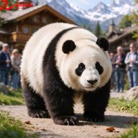 China Personalized Panda Animatronic Animals Life Size Animatronic Models for sale