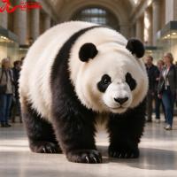 China Personalized Panda Animatronic Animals Life Size Animatronic Models for sale