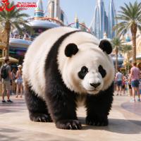 China Personalized Panda Animatronic Animals Life Size Animatronic Models for sale