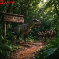 China Custom Ceratosaurus Dinosaur Animatronic Model For Theme Parks And Zoos for sale