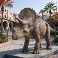 China Custom Sound Animatronic Triceratops Dinosaur Model For Exhibitions for sale