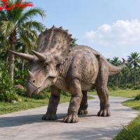 China Custom Sound Animatronic Triceratops Dinosaur Model For Exhibitions for sale