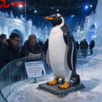 China Custom Large Realistic Fiberglass Penguin Model For Zoos Theme Parks for sale