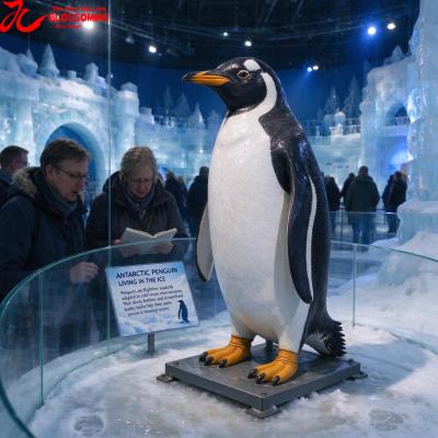 China Custom Large Realistic Fiberglass Penguin Model For Zoos Theme Parks for sale