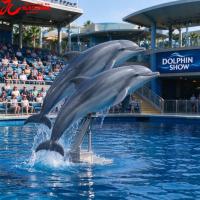 China Realistic Dolphin Model Giant Fiberglass Statues Custom Made for sale