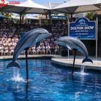 China Realistic Dolphin Model Giant Fiberglass Statues Custom Made for sale