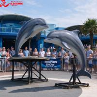 China Realistic Dolphin Model Giant Fiberglass Statues Custom Made for sale