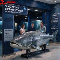 China Museums Dunkleosteus Model Fiberglass Sculptures Indoor Outdoor for sale