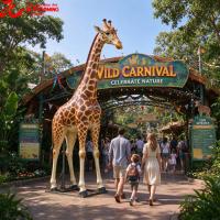 China Customized Fiberglass Giraffe Model Fiberglass Sculptures Outdoor for sale