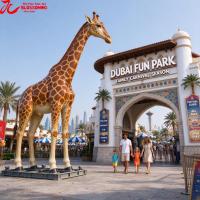China Customized Fiberglass Giraffe Model Fiberglass Sculptures Outdoor for sale