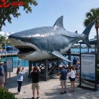 China Outdoor Megalodon Model Fibreglass Animal Statues For Exhibitions for sale