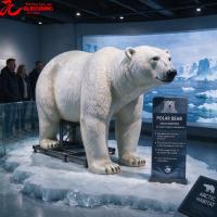 China Customised FRP Realistic Polar Bear Model For Museum And Theme Park for sale