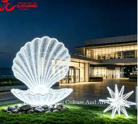 China 3D Dolphin LED Light Sculpture IP65 Festival Light Show Lanterns for sale