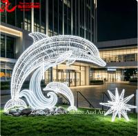 China 3D Dolphin LED Light Sculpture IP65 Festival Light Show Lanterns for sale