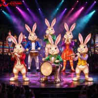 China Easter Bunny Band LED Lanterns Theme Parks Festival Lantern Sculpture  for sale