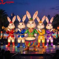 China Easter Bunny Band LED Lanterns Theme Parks Festival Lantern Sculpture  for sale