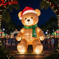 China Teddy Bear LED Lantern Sculpture Holiday Lanterns Decoration for sale