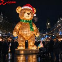 China Teddy Bear LED Lantern Sculpture Holiday Lanterns Decoration for sale
