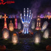 China Halloween Graveyard Tombstone Display Lantern For Malls / Parks / Zoos for sale