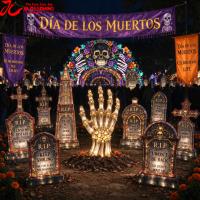 China Halloween Graveyard Tombstone Display Lantern For Malls / Parks / Zoos for sale