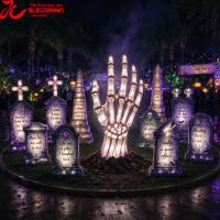 China Halloween Graveyard Tombstone Display Lantern For Malls / Parks / Zoos for sale