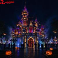 China Vampire Castle Halloween Lanterns Customized LED Lantern Light Sculpture for sale
