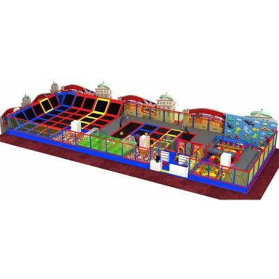 China Non Toxic Trampoline Park Equipment UV Resistant Mall Trampoline Park Customizable for sale