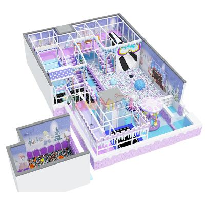 China Indoor Playground Equipment Fantastic Purple Playground With Ball Pit for sale