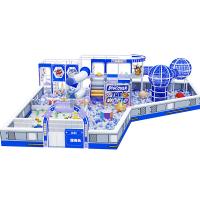 China Fly Space Station Indoor Play Structures Cartoon Theme Indoor Childrens Playground Blue for sale