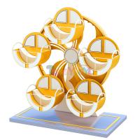 China Custom Soft Play Equipment Orange Miniature Ferris Wheel Commercial for sale
