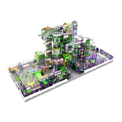 China Plastic Trampoline Park Soft Play Ninja Large Indoor Play Equipment High Rise for sale