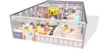 China 157 Squares Adorable Indoor Playground With Ball Pit Mini Carouseland For Kids for sale