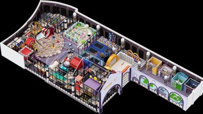 China Multi Functional Inside Playground Equipment 810 Squares Mall Play Area Equipment for sale