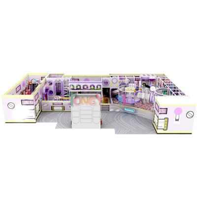 China 190 Squares Purple Wonderful Children Immersed Ocean Ball Indoor Playground for sale