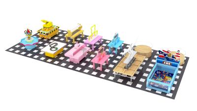 China Customized Color Childrens Indoor Playground Puzzle Game Playground Set Indoor With Block Table for sale