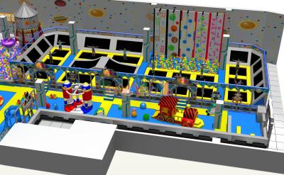 China 15FT Commercial Indoor Playground Customized Childrens Trampoline Park For Amusement Parks for sale