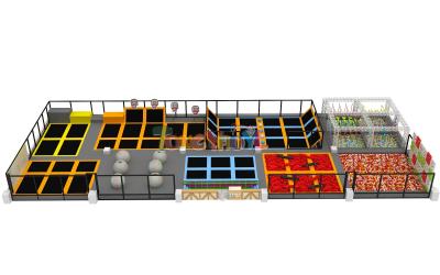 China Commercial Trampoline Park Equipment Unisex Trampoline Center Equipment With Fence Netting for sale