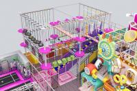 China Customized Ninja Indoor Playground 100 - 500kg Capacity Ninja Warrior Indoor Playground for sale