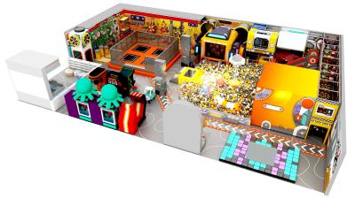 China 280 Squares Indoor Playground Equipment Cool Theme Indoor Play Gym Equipment With Climbing Wall for sale