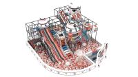 China Children Huge Indoor Playground Red Ball Pit And Slide Commercial Theme Park for sale